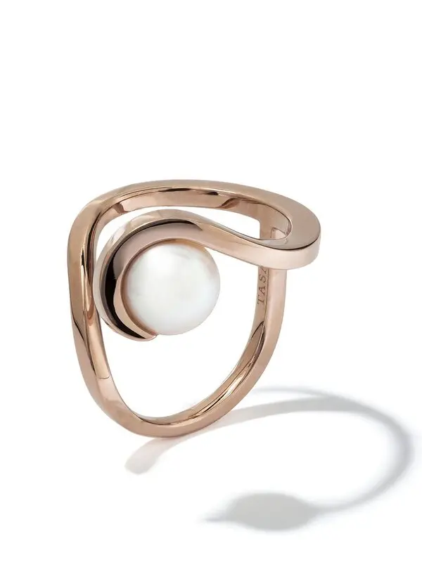 TASAKI 18kt Rose Gold Akoya Pearl Atelier Aurora Ring - Silver