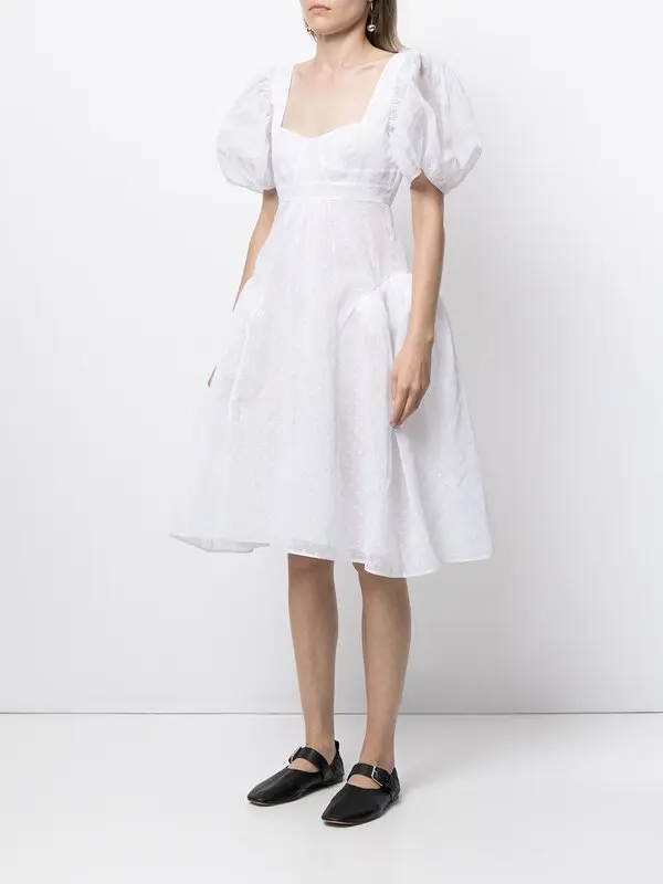 Cecilie Bahnsen Puff-sleeve Midi Dress