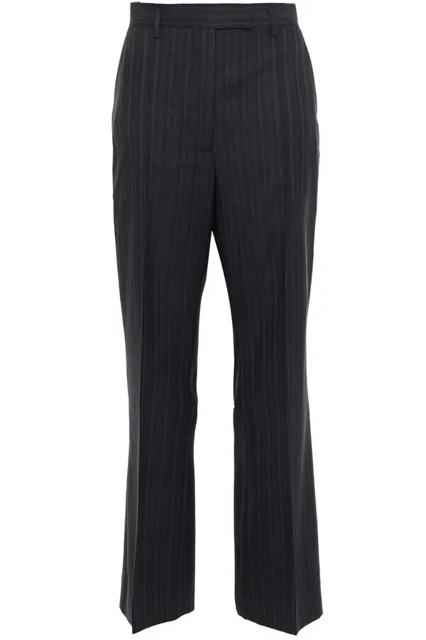 Acne Studios Striped Wool Kick-Flare Pants In Navy - 70% Off  display picture 1