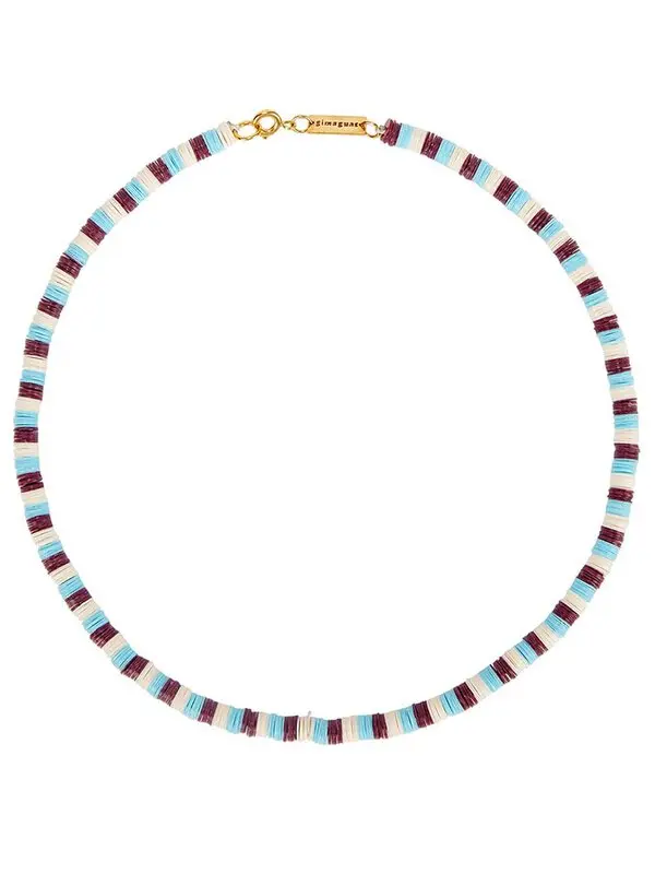 Gimaguas Pukas Striped Sequinned Necklace