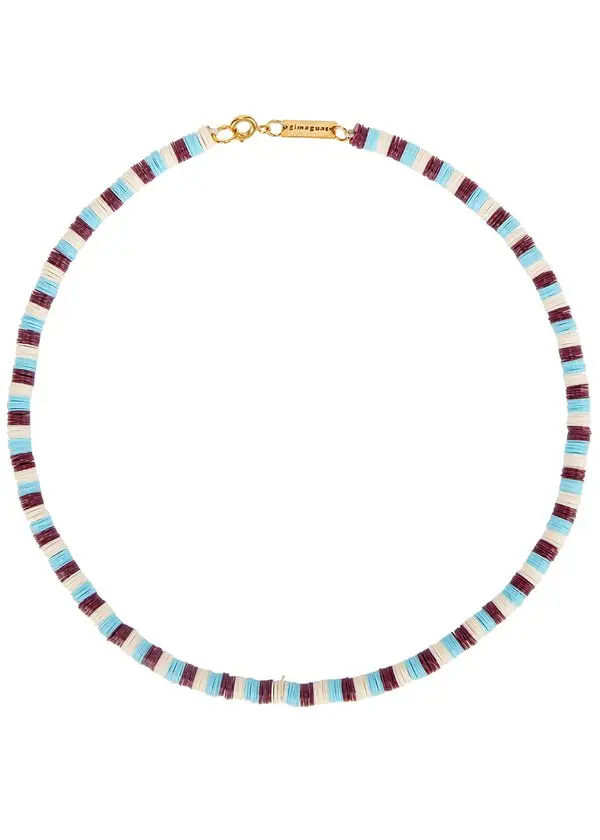 Gimaguas Pukas Striped Sequinned Necklace