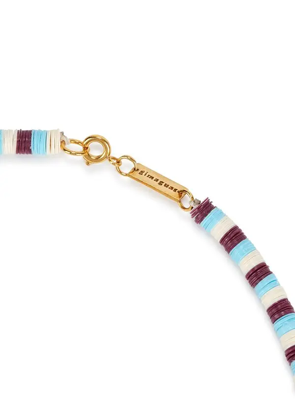 Gimaguas Pukas Striped Sequinned Necklace