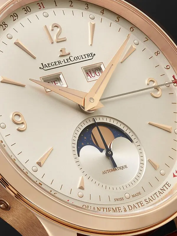 JAEGER-LECOULTRE Master Control Calendar Automatic 40mm 18-karat Rose And Alligator Watch, Ref No. Q4142520