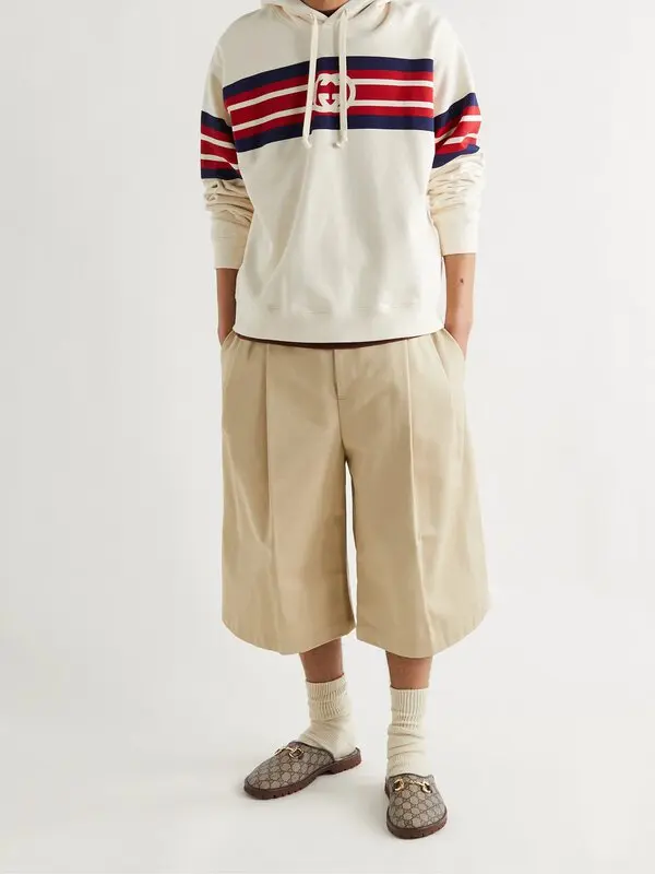 Gucci Elea Horsebit Monogrammed Canvas Backless Loafers