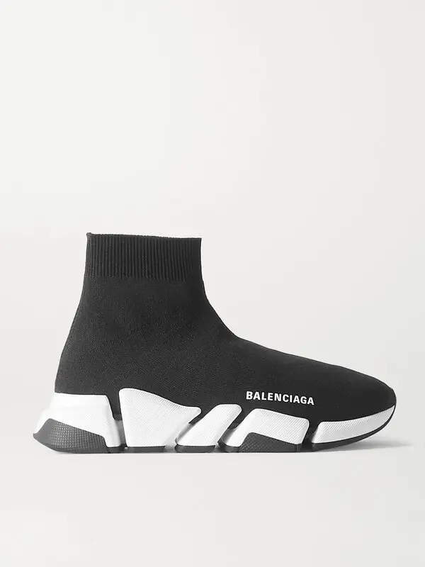Balenciaga Speed 2.0 Logo High-top Sneakers - Black