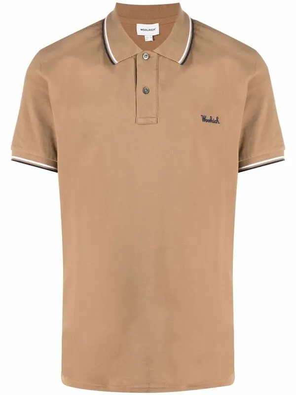 Woolrich Stripe-trim Polo Shirt - Brown