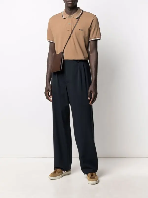 Woolrich Stripe-trim Polo Shirt - Brown