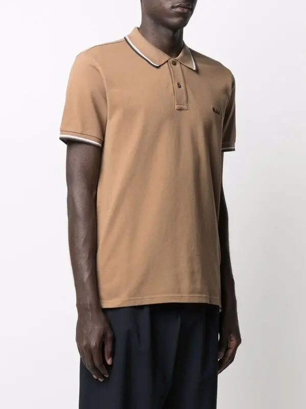 Woolrich Stripe-trim Polo Shirt - Brown