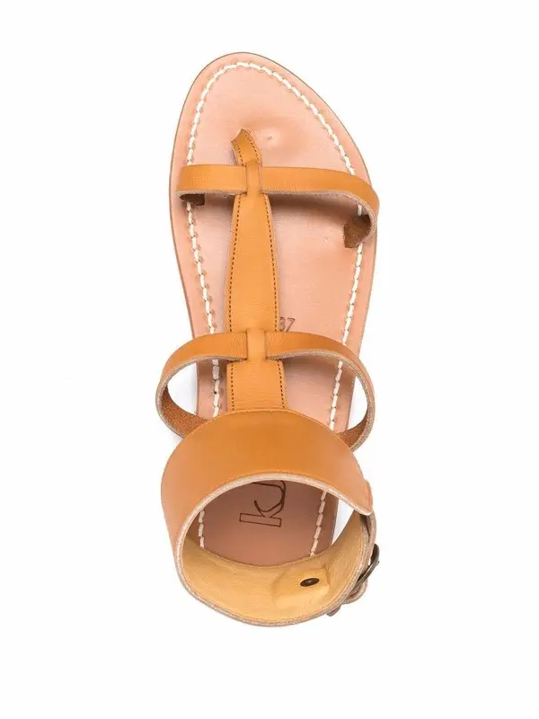 K.JACQUES Caravelle Leather Flat Sandals