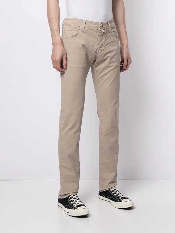Jacob Cohen Crinkled Slim-fit Trousers - Brown