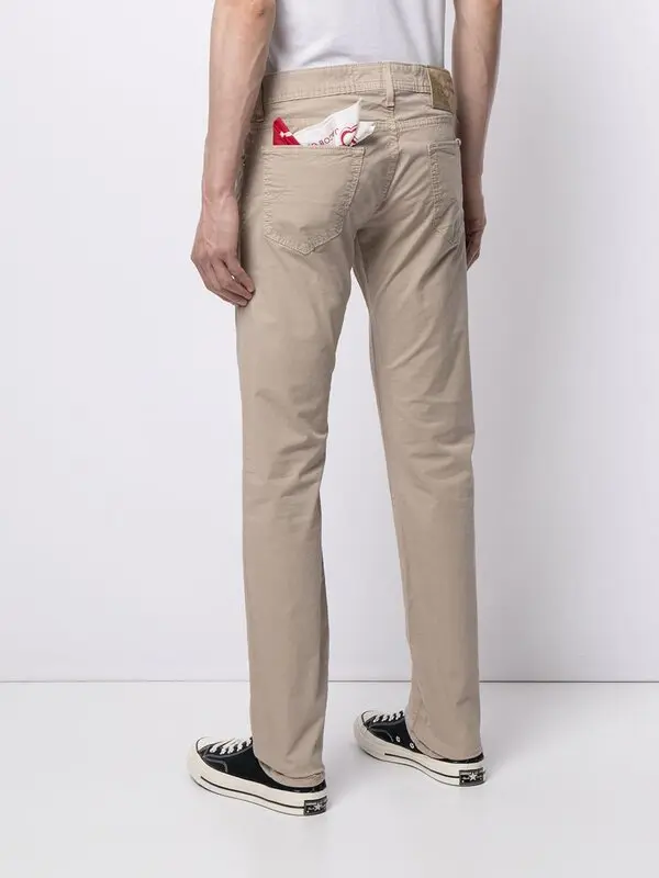 Jacob Cohen Crinkled Slim-fit Trousers - Brown