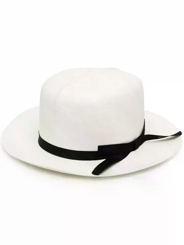 Borsalino Two-tone Straw Hat - White