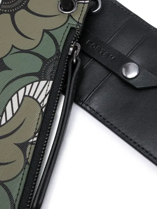 PORTS V Floral Paisley-print Strap Cardholder - Green