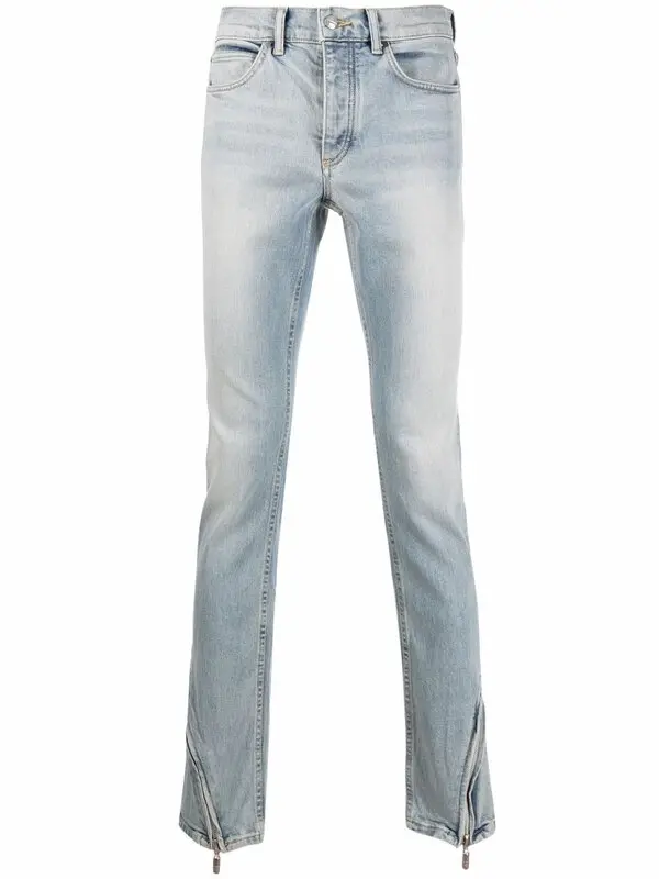 Rhude Slim-fit Jeans With Zip Cuff