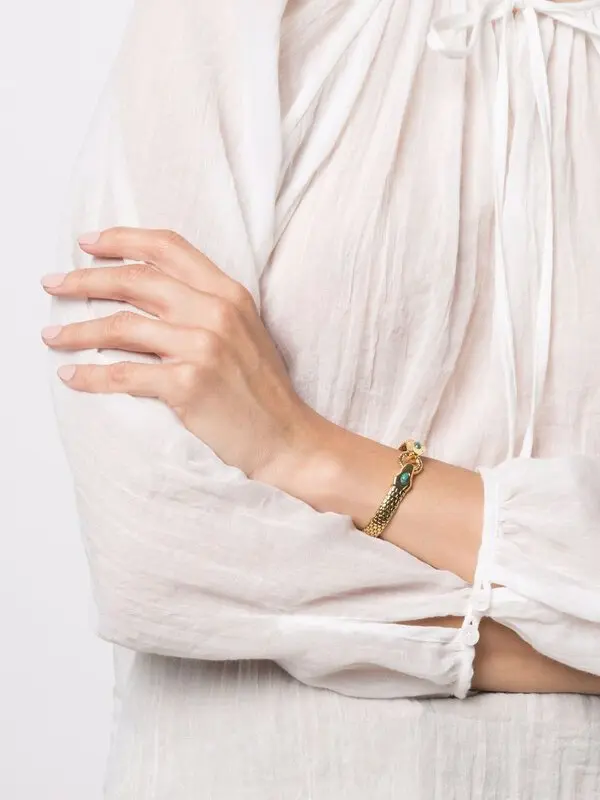 AURÉLIE BIDERMANN Tao Double-snake Cuff - Gold