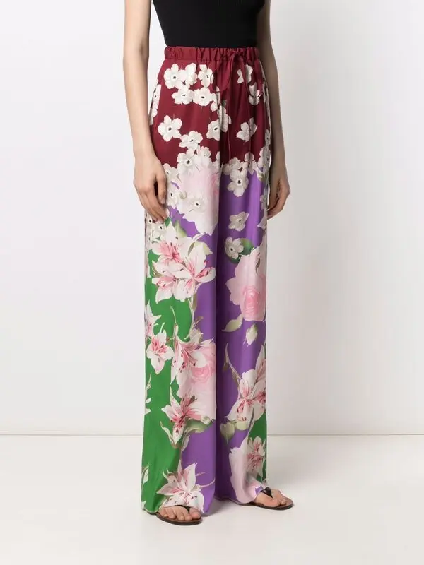 Valentino Garavani Floral-print Trousers