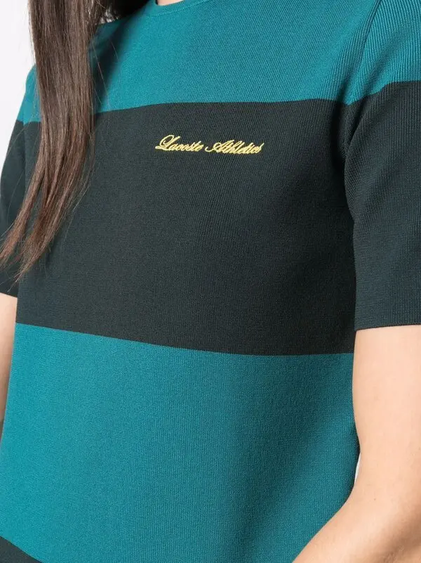 Lacoste Striped T-Shirt Midi Dress In Green - 10% Off | Editorialist