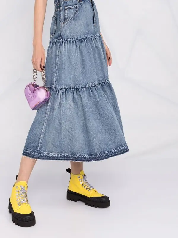 Red Valentino Strapless Denim Dress