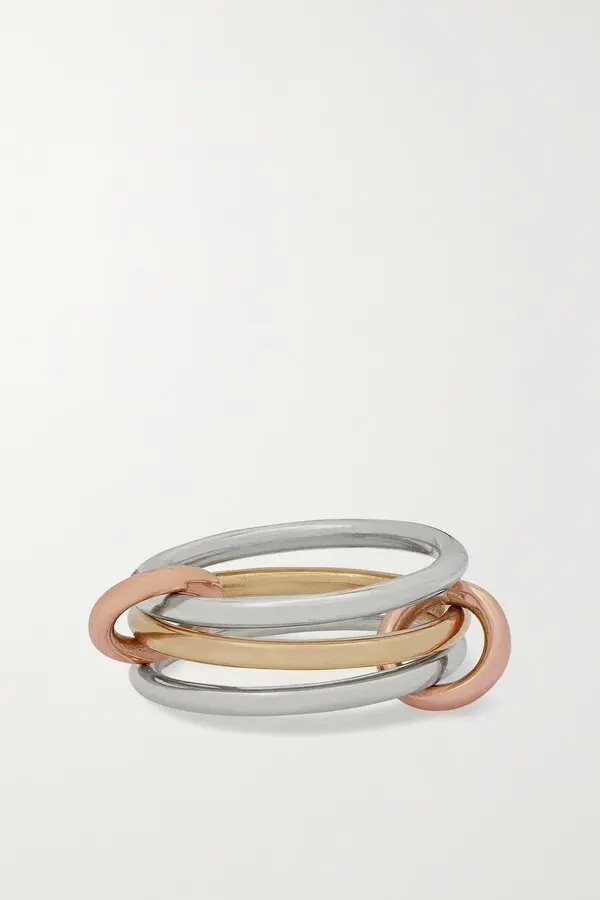 SPINELLI KILCOLLIN Solarium Set Of Three Rings - Gold
