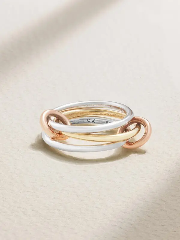 SPINELLI KILCOLLIN Solarium Set Of Three Rings - Gold