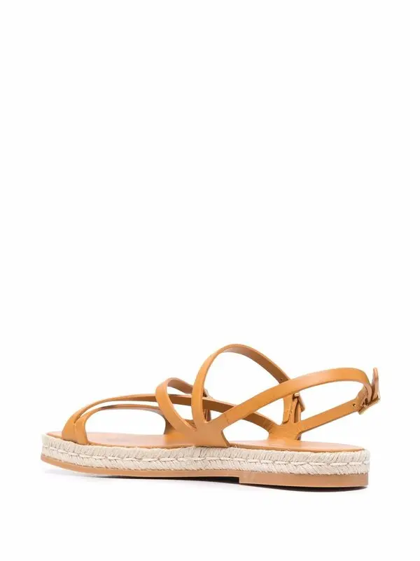 TOD'S Strappy Raffia Sole Sandals