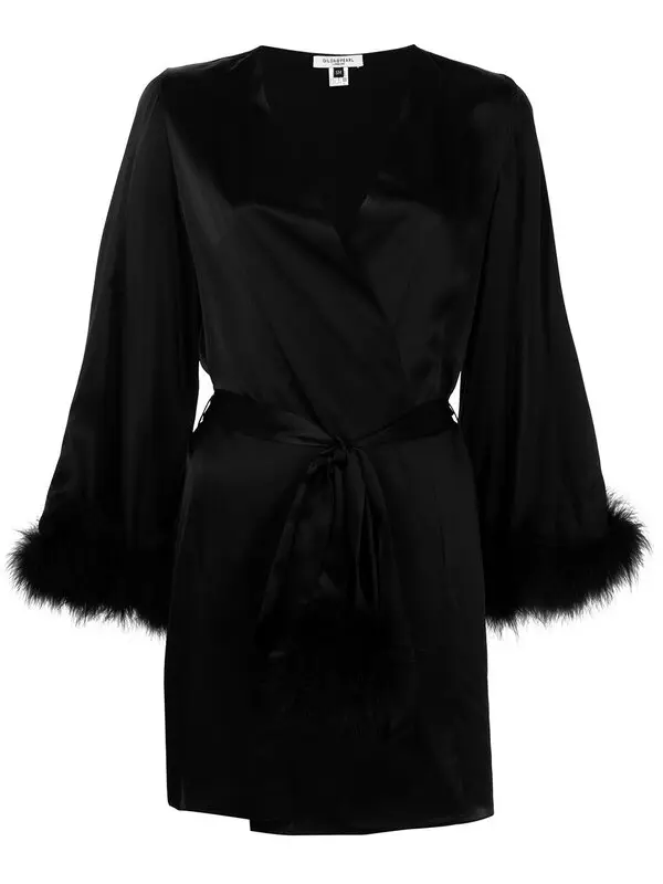 GILDA & PEARL Kitty Short Robe - Black