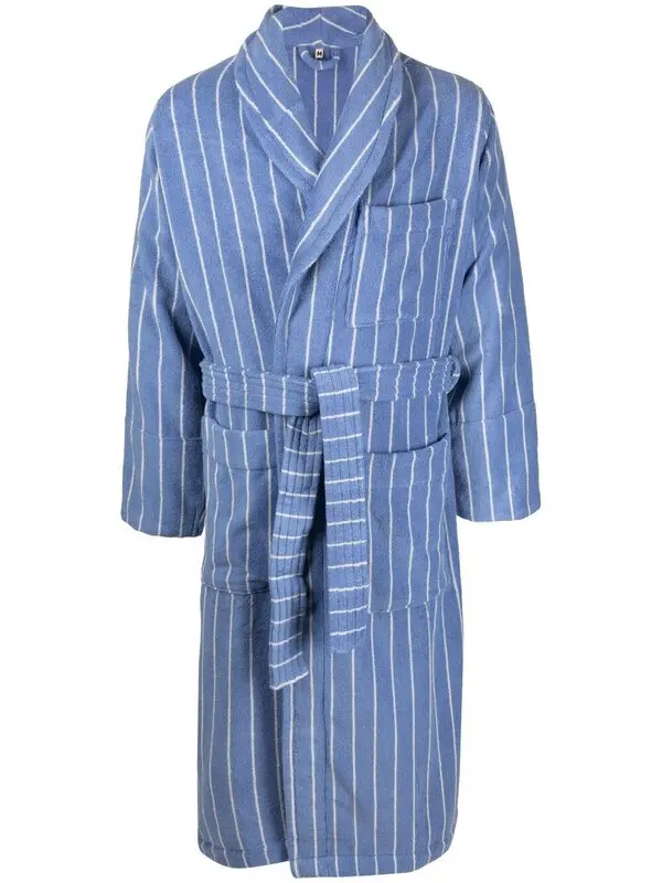TEKLA Stripe-print Organic-cotton Robe