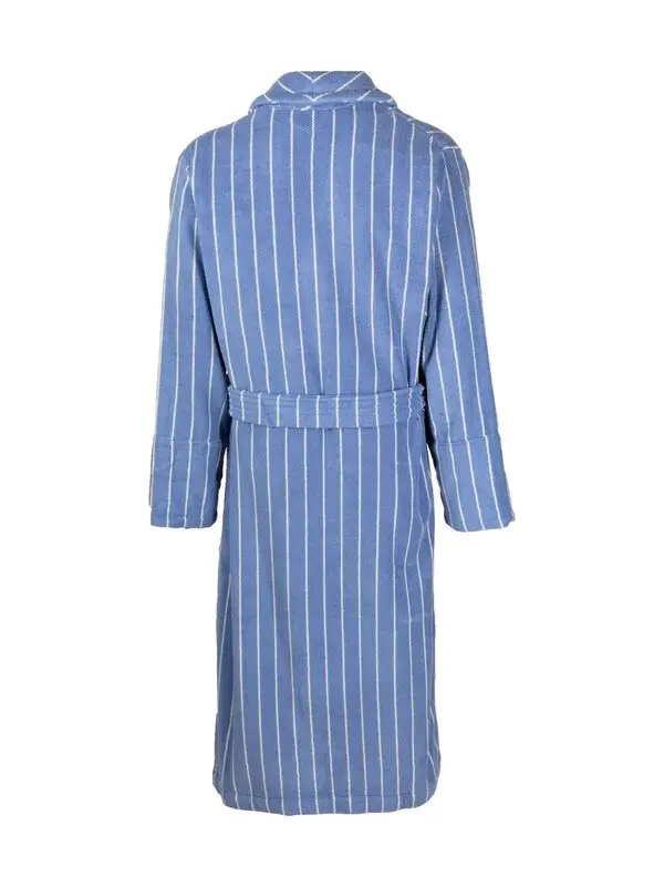 TEKLA Stripe-print Organic-cotton Robe