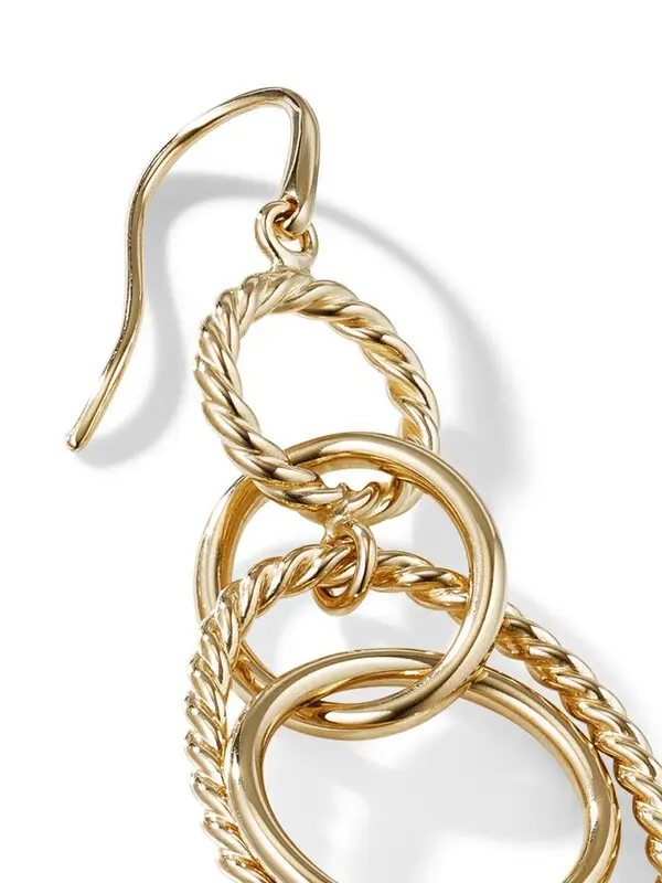 David Yurman 18kt Yellow Small Chain Link Mobile Earrings