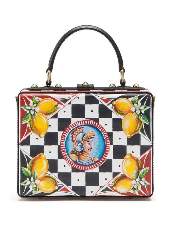 Dolce & Gabbana Dolce Box Carretto-print Top-handle Bag