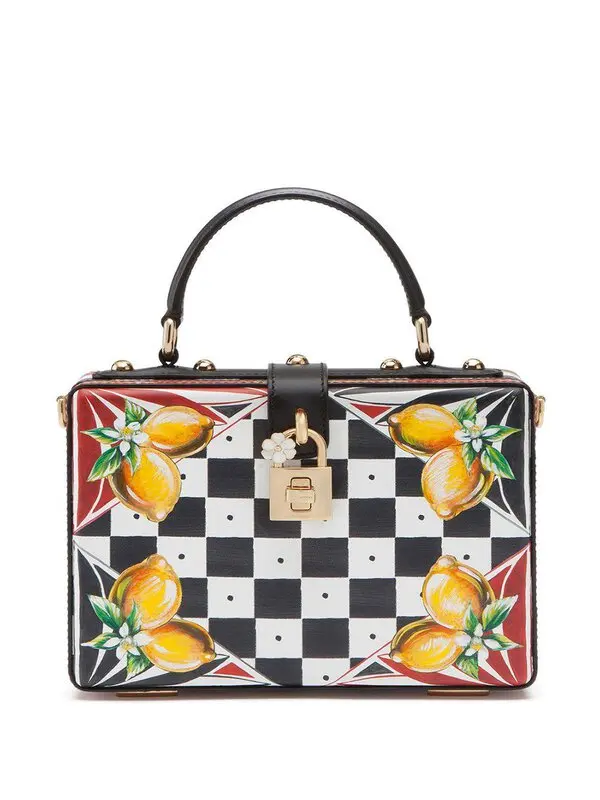 Dolce & Gabbana Dolce Box Carretto-print Top-handle Bag