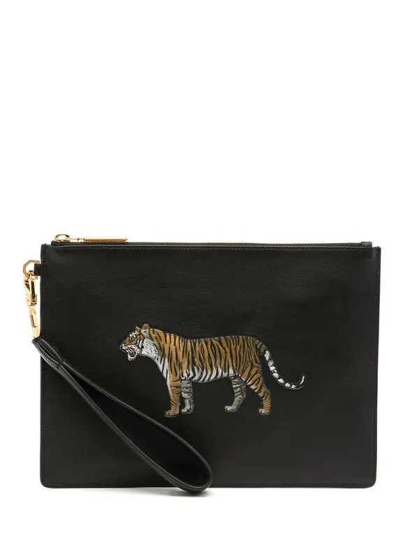 Stefano Ricci Painted-tiger Clutch Bag