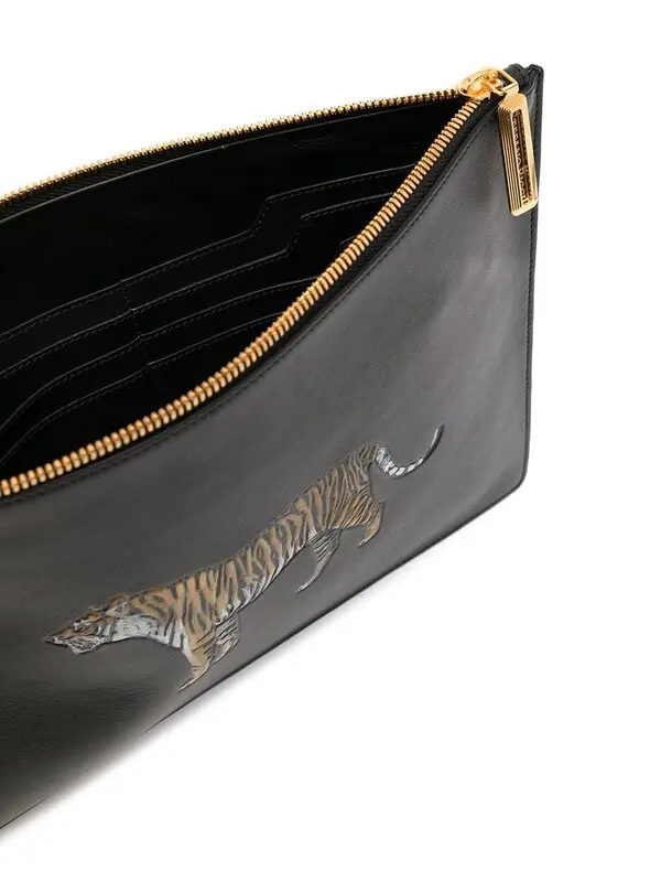 Stefano Ricci Painted-tiger Clutch Bag