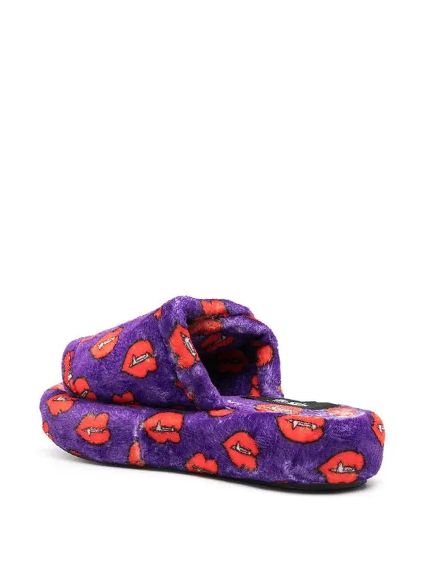 DUOLTD Fangs Print Terry Slippers