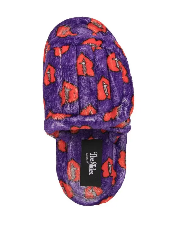 DUOLTD Fangs Print Terry Slippers