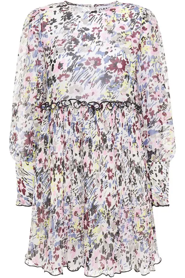 lobster sky mini dress SIMKHAI Lobster Jacquard Effie Bubble Mini Dress Lobster / 6