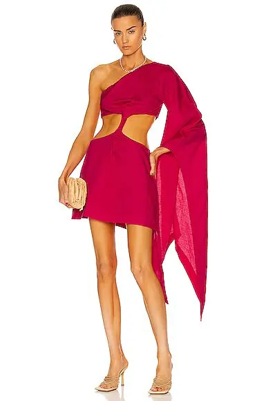 Cult Gaia Lucienne Dress In Fuchsia