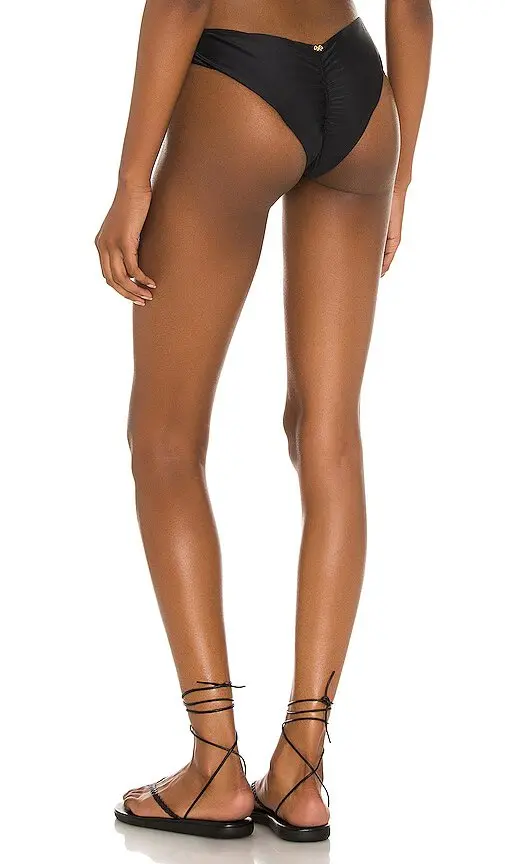 PQ SWIM X Basic Ruched Bikini Bottom - Midnight