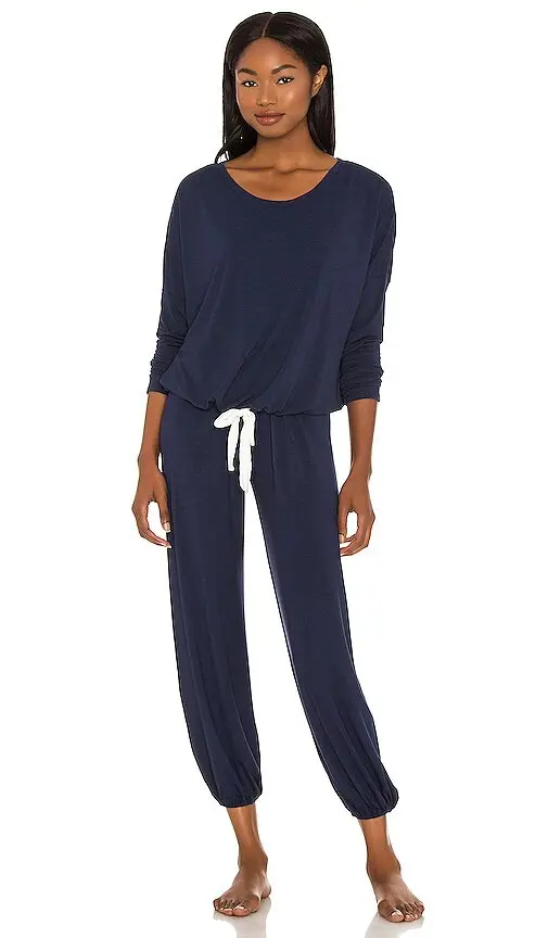 Eberjey Gisele The Slouchy Set - Navy & Ivory