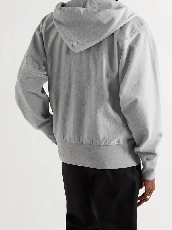 トップス Maison Mariela 1 con hoodie Maison Margiela 1con Printed MéLange Loopback Cotton-Jersey Hoodie