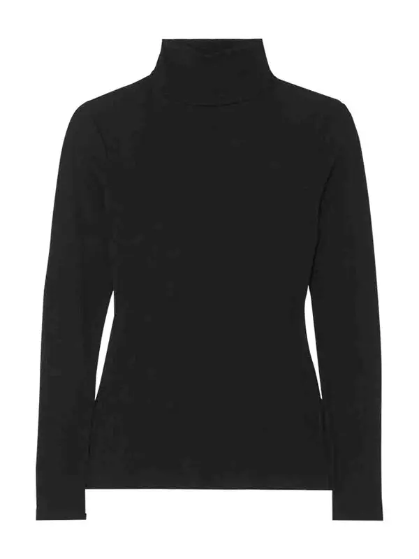 NINETY PERCENT Kaye Ribbed Organic Cotton-jersey Turtleneck Top