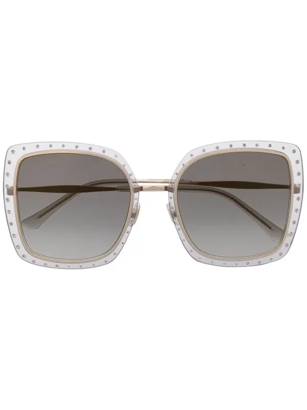 JIMMY CHOO Oversized Sunglasses - Gold
