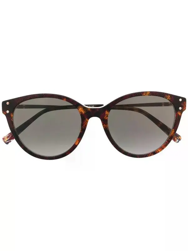 Missoni Tortoiseshell Round-frame Sunglasses - Gold