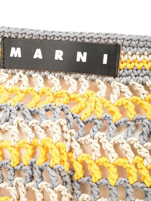 Marni Striped Crochet Tote Bag