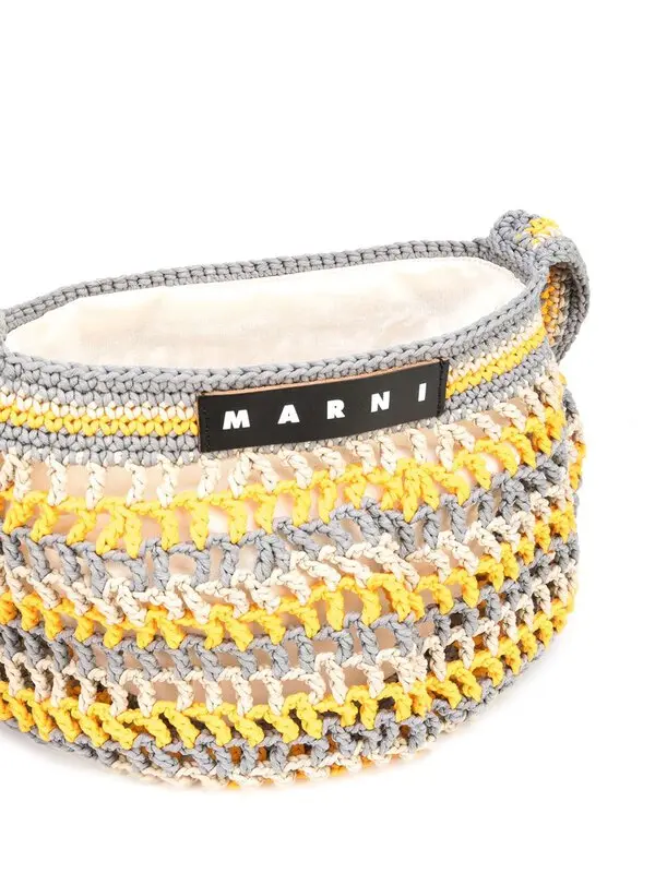 Marni Striped Crochet Tote Bag