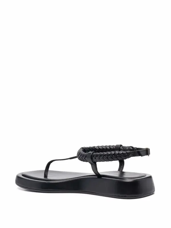 GIA BORGHINI X Rosie Huntington-whiteley Thong Sandals - Black