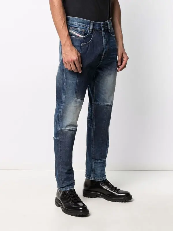 DIESEL® Patchwork Straight-leg Jeans