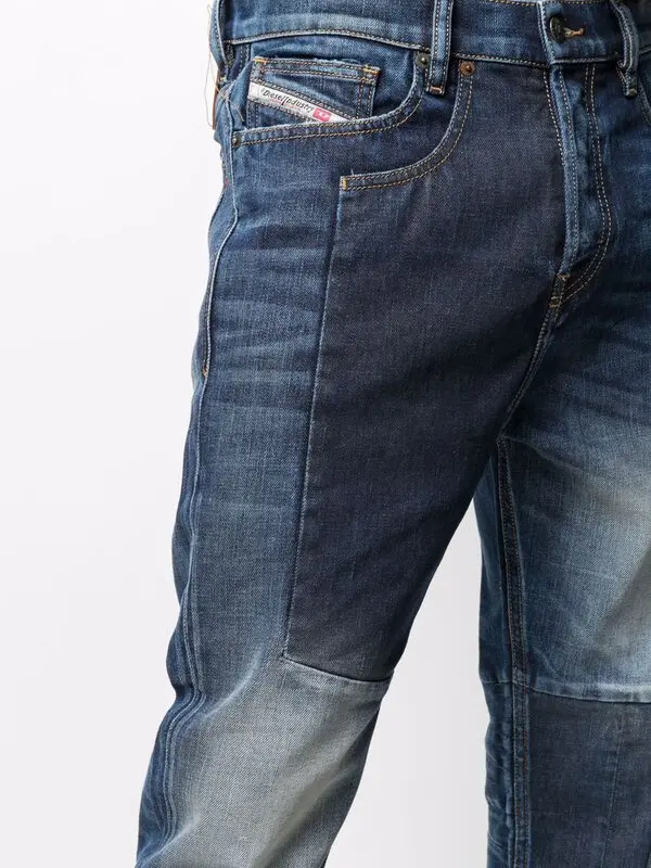 DIESEL® Patchwork Straight-leg Jeans