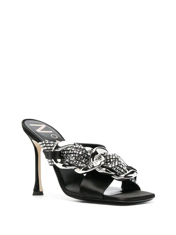 N°21 Chunky Chain Crystal-embellished Sandals