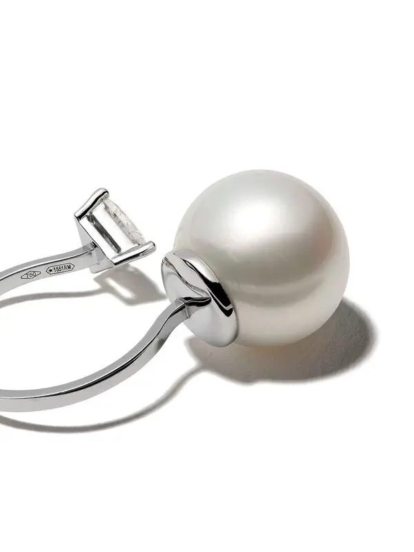 Delfina Delettrez 18kt White Pearl And Diamond Ring - Silver